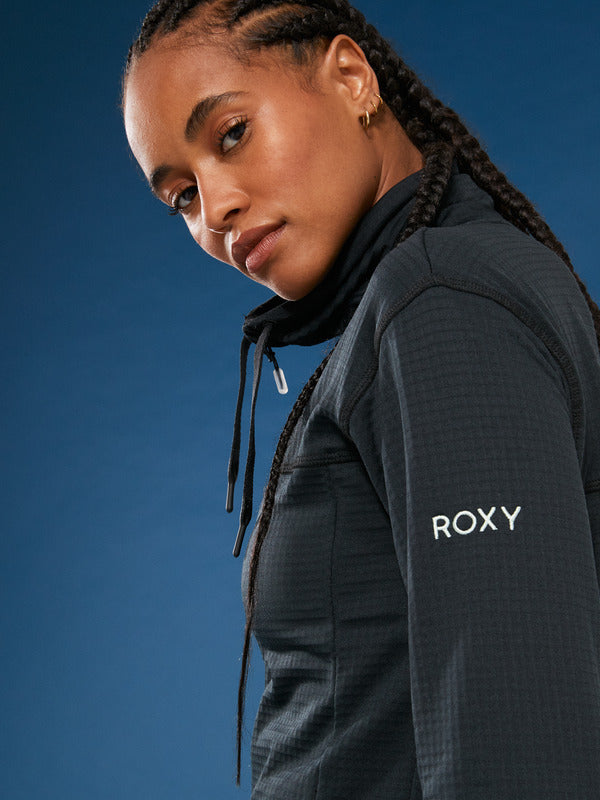 Roxy Vertere Full Zip Technical Zip-Up Womens Fleece 2024 - True Black – Snow and Surf