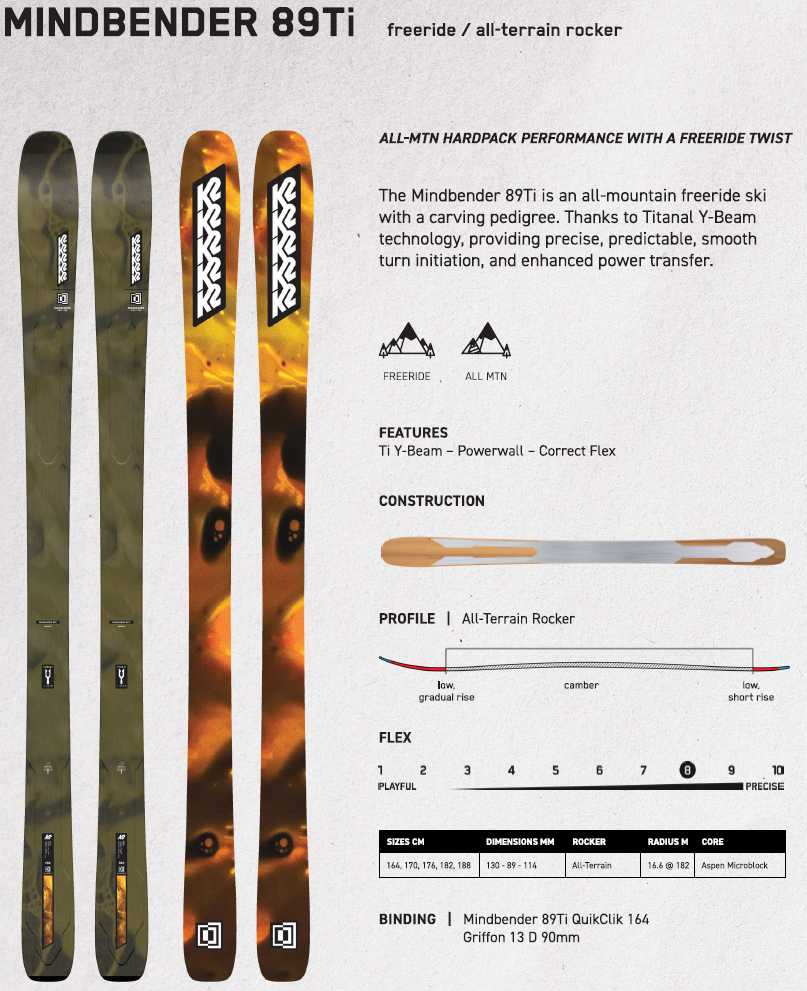 K2 Mindbender 89Ti 2026 – Snow and Surf